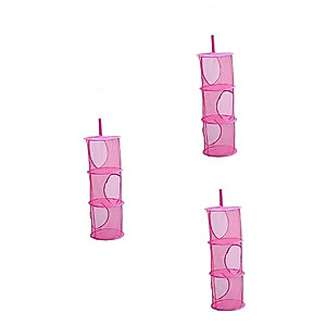 SAFIGLE 3pcs collapsible laundry drying rack foldable drying rack foldable laundry rack mesh hanging dryer hanging mesh bags underwear drying rack toy storage Hanging Storage Organizer bra