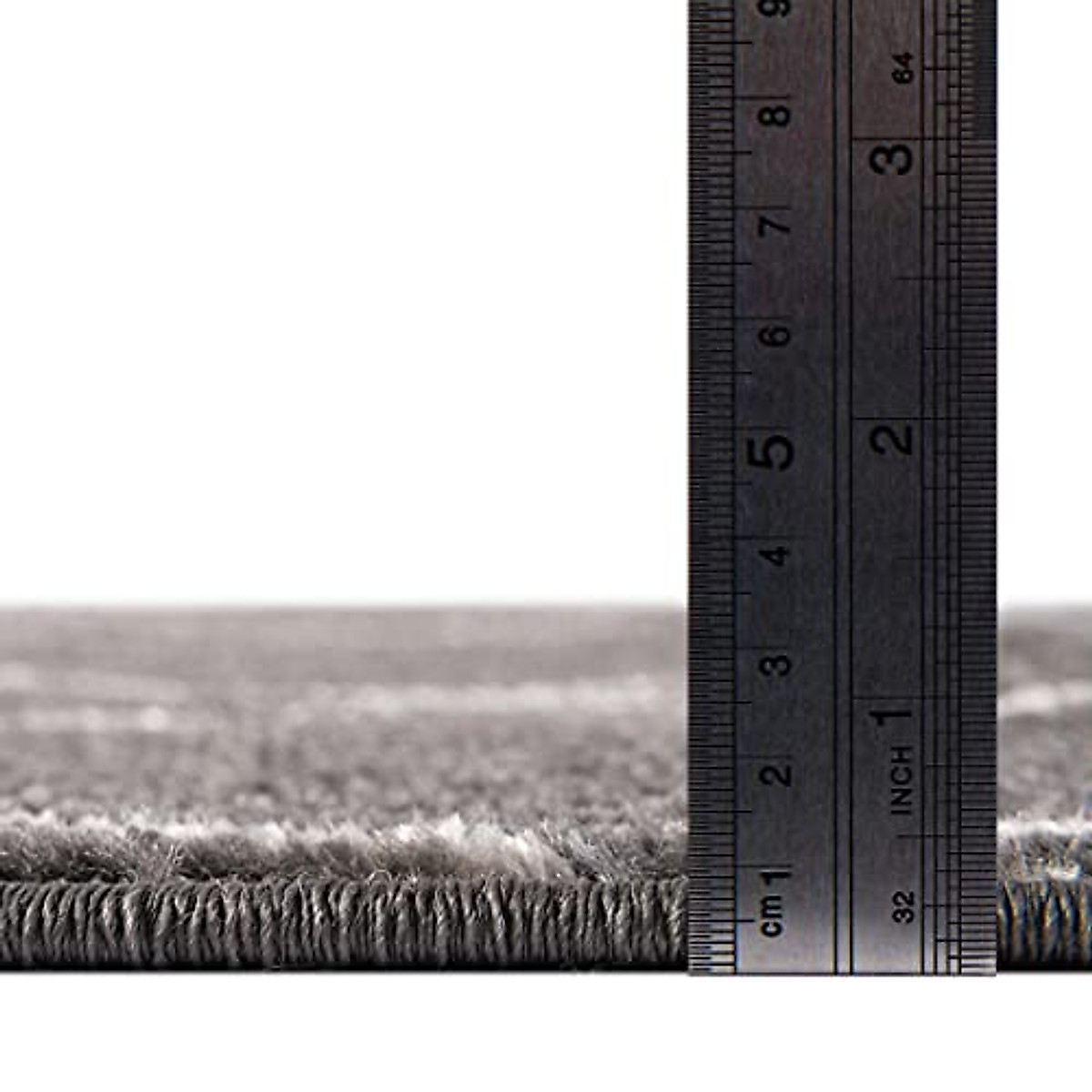 Unique Loom Trellis Frieze Collection Area Rug - Geometric (5' 1" x 8', Dark Gray/ Ivory)