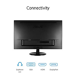 ASUS 21.5" Computer Gaming Monitor - Full HD 1920x1080, Adaptive-Sync/FreeSync, 1ms Response Time, 75Hz Refresh Rate, HDMI - VP228QG,Black