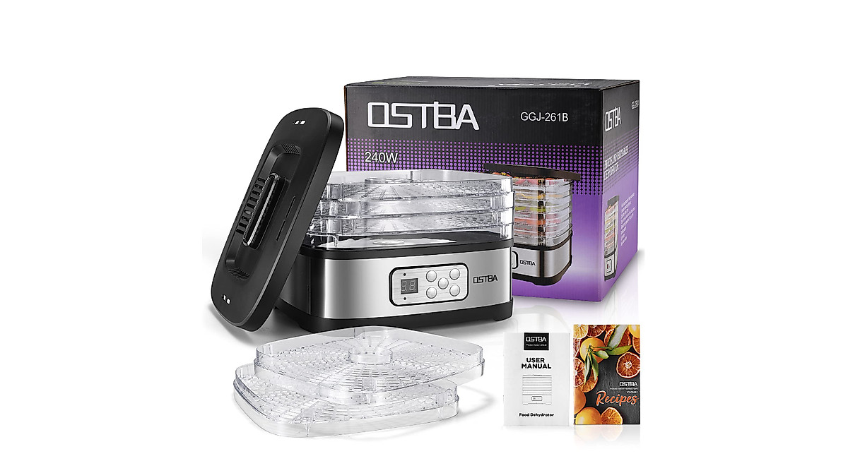 OSTBA Food Dehydrator Machine - Adjustable Temperature & Timer
