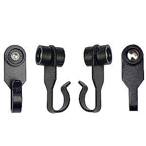 Steel Metal Slide Curtain Track Hooks with Wheels for Gazebo Curtains/Mosquito Net Screen/Rails and Tracks of Gazebo - Quantity of 36 -