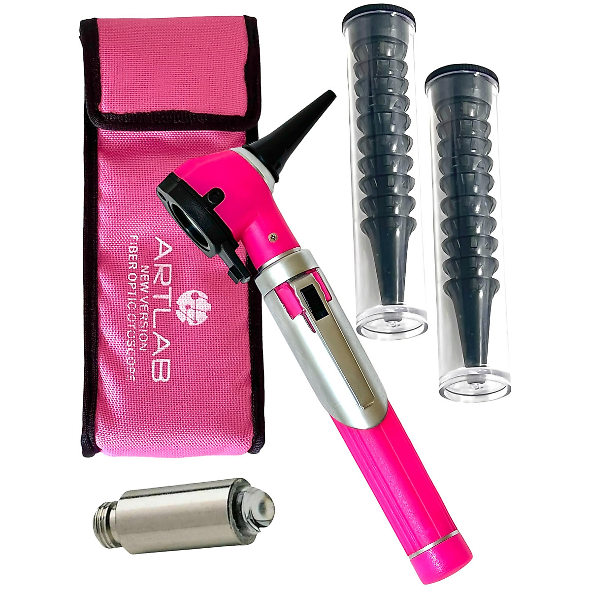 Artlab-Otoscope - Ear Otoscope with Light, Ear Infection Detector -Mini Otoscope Set Pocket Ear Scope Set for Students Nurse Children Adults Pets Home use (Green)