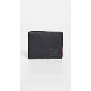 Herschel unisex adult Roy Rfid Bi Fold Wallet, black, One Size US