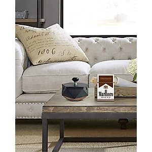 Ashtray for Outside Patio, Black Ash Tray with Lid and Removable Liner, Perfect Outdoor Ashtray for Cigarette Smokers, Cool Outdoor Ashtrays for Patio Waterproof/Windproof