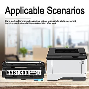 Compatible 2-Pack 55B1X00 MS331 Extra High Yield Remanufactured Toner Cartridge Black Replacement for Lexmark MS331dn MS431dn MS431dw MX331adn MX431adn MX431adw Toner,Sold by NITROINK