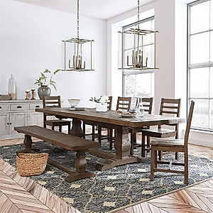 Kosas Home Quincy Reclaimed Pine Extension Dining Table in Weathered Brown
