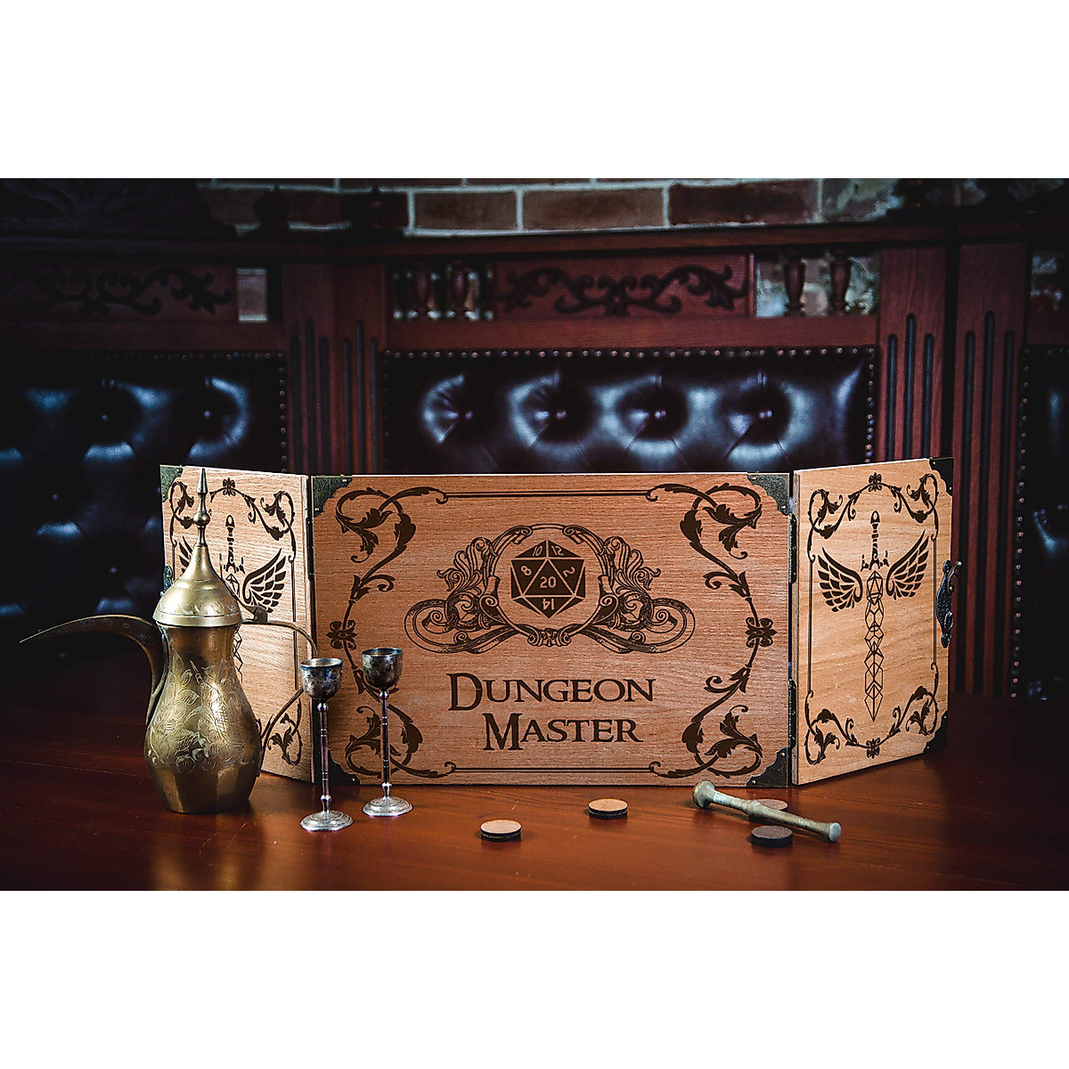 Personalizable Game Master Screen made for Board Role Playing Game - Wooden Handcrafted GM Screen Set - DM Gift Idea - Gifts for Him and Her (Game Master)