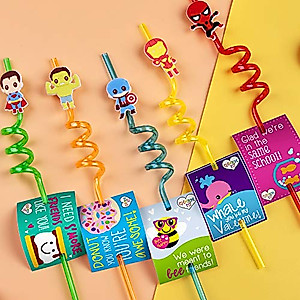 24 Superhero Party Favors Reusable Drinking Straws with Cartoon Decorations Great for Super Hero Birthday Party Supplies with 2 Cleaning Brush