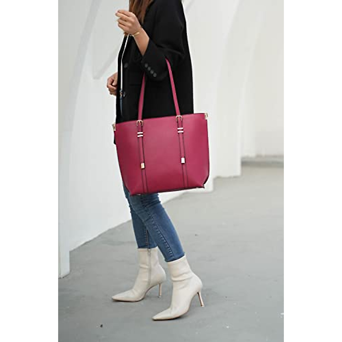 MKF Collection Tote Bag & Wallet for Women, Vegan Leather Handbag Set-Top- Handle Purse