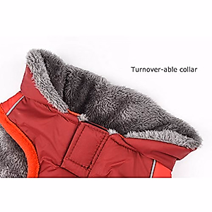Apetian Dog Cold Weather Coats Winter Dog Vest Warm Dog Jacket Belle (M, A3-Red)