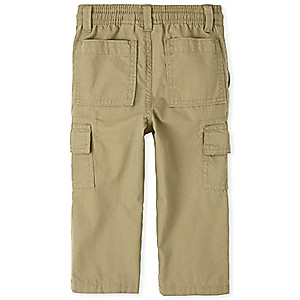 The Children's Place Baby Boys and Toddler Boys Pull On Slim Cargo Pants, Flax, 4T