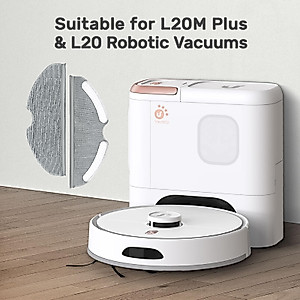 Verefa 4 Packs Mopping Cloths Pads for L20M&L20M Plus Robot Vacuum Mop Replacement Accessories Cleaning Cloths Pads