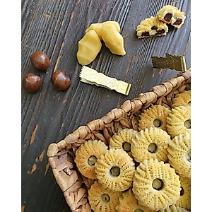 Professional Maggash | Manqat | Manqash | Maamoul Tweezers| Pastry Tongs | Dough Scraper Press | Baking Crimper Tool for Decorating and Sealing Shakarbura, Maamul, and Pie Crusts | (13 Precise Teeth)