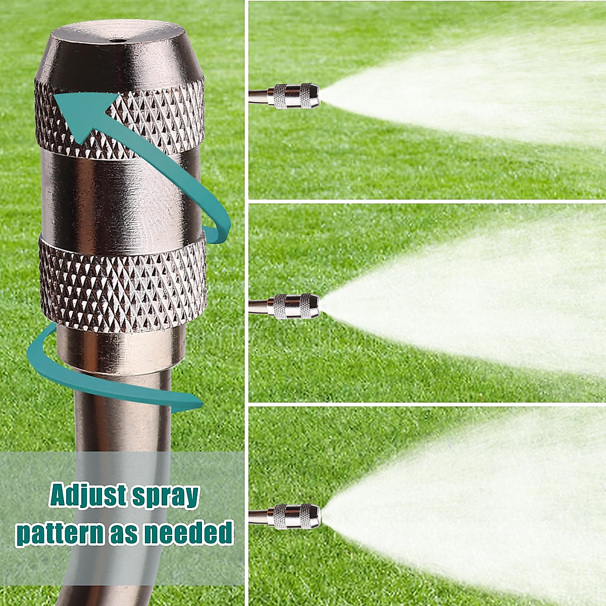 All Metal 29 Inches Sprayer Wand,Suitable for 1/2" & 3/8" Hose Quick Connectors, 1/4" & 3/8" Brass Barb Sprayer Wand Replacement Built-in Shut Valve Stainless Steel Spray Wand, w/Hose Connector