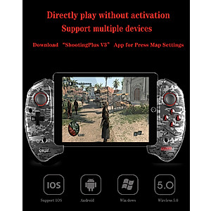 ipega-PG-9083S Wireless game controller for iPhone14/13/12/11/X/XR/8/ ipad for Galaxy S23/S22/S21/S10/ Note20/10 ,LG,one Plus,Android Smartphone Tablet (grey)