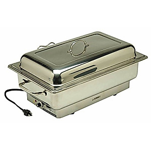 Electric Chafer Full Size 14 1/3 Qt Stainless Steel - 22"L x 13"W x 12"H
