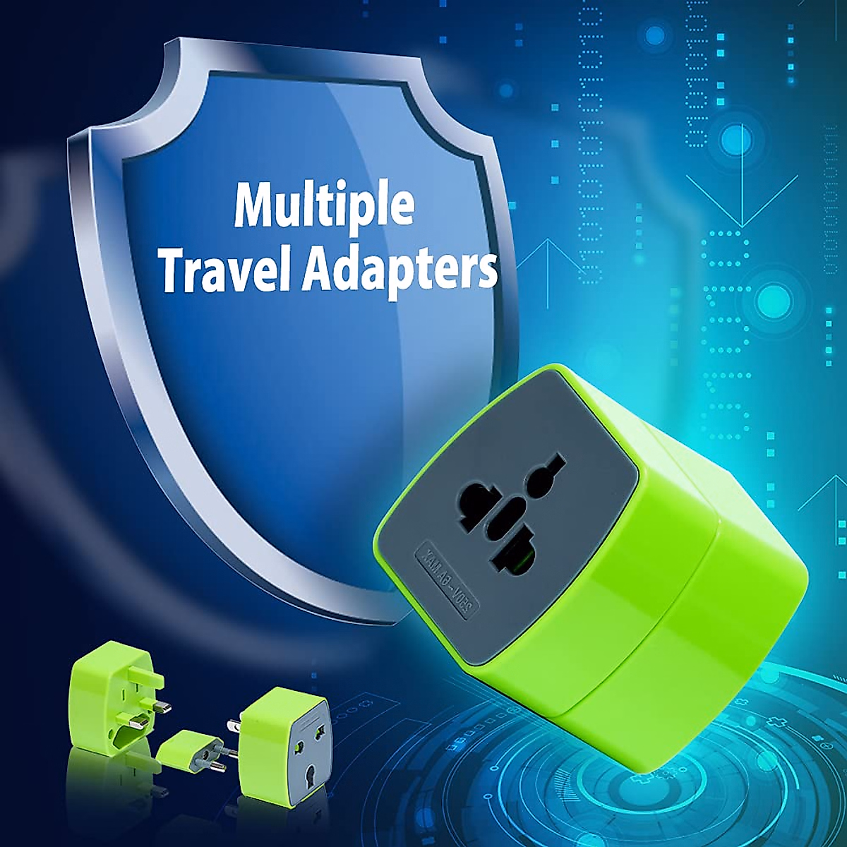 Curvitfid International Travel Adapter Kit, Worldwide Travel Essentials Universal Travel Adapter, Portable European Travel Plug Adapter or Laptops, Mobile Phones, Cameras
