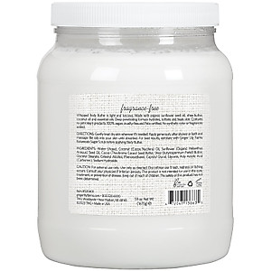 Ginger Lily Farms Botanicals Whipped Body Butter for Dry Skin, Ultra-Hydrating, 100% Vegan & Cruelty-Free, Fragrance-Free, 59 Ounces