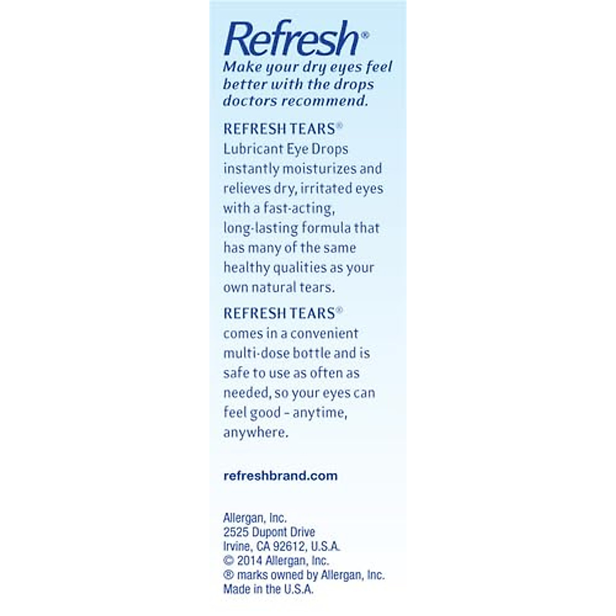 Refresh Tears Lubricant Eye Drops, 2 Count (Pack of 1)