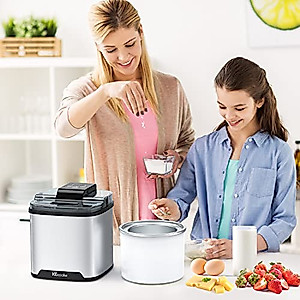 KECOOLKE Ice Cream Maker, Teacher Appreciation Gifts Electric Ice Cream Machine Countertop Fruit Soft Serve Homemade Large Capacity 2 Quart Frozen Yogurt Sorbet gelato