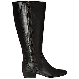 Dr. Scholl's Shoes Women's Brilliance Wide Calf Riding Boot, Black, 7 M US