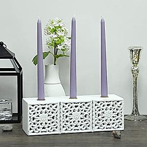 Zest Candle 12-Piece Taper Candles, 10-Inch, Lavender