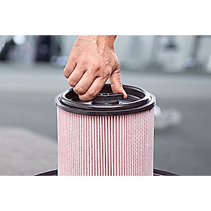 Amazon Basics Fine Dust Cartridge Filter & Retainer, 5 to 20 Gallon, Non-HEPA, Red