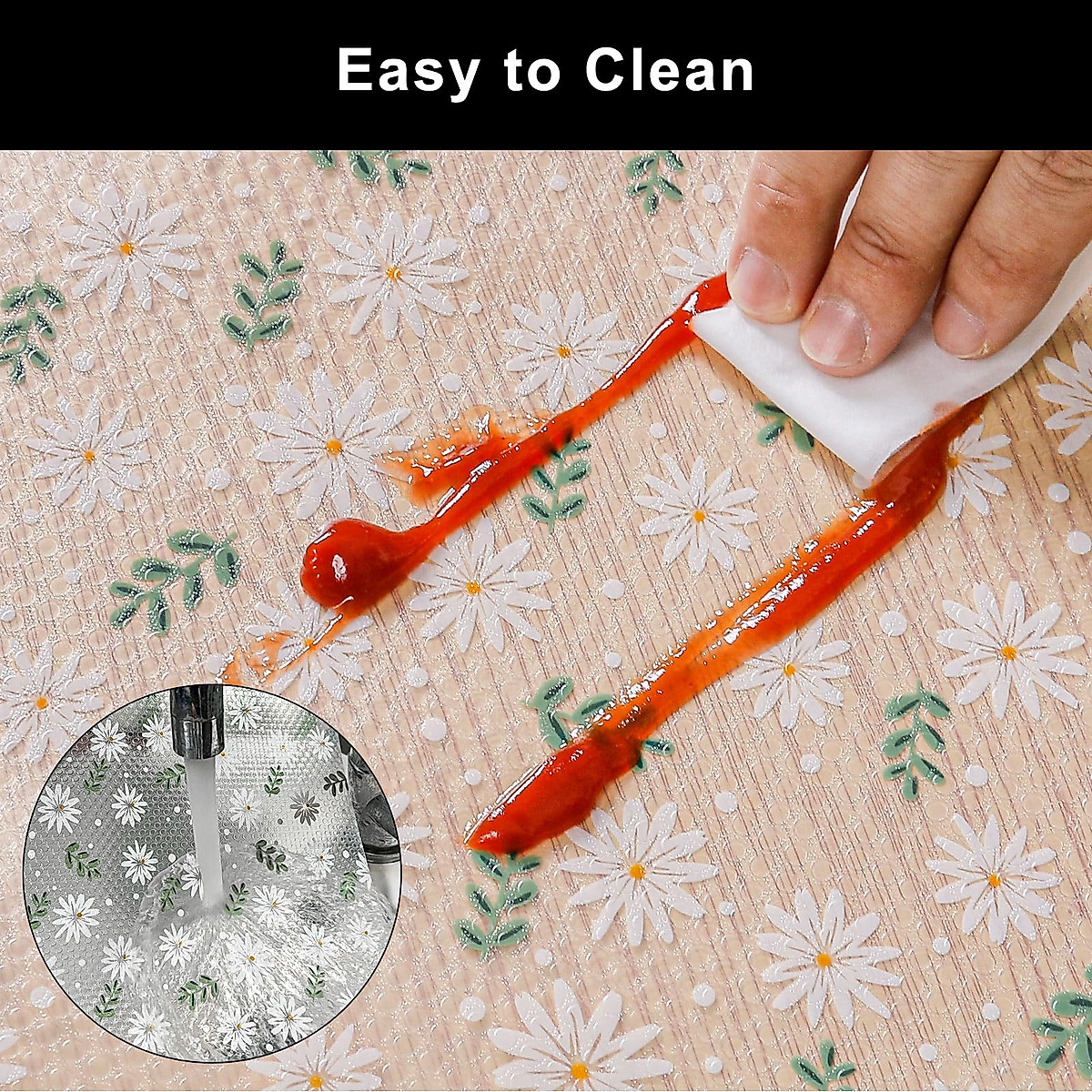 Cooyes Shelf Liner – Premium Cabinet Liner for Kitchen – Non-Slip Shelf Liners for Kitchen Cabinets – Waterproof Shelf Paper with Modern Pattern – Durable EVA Cabinet Liners