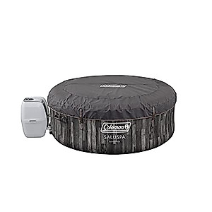 Inflatable Coleman 90455 SaluSpa Bahamas 71-Inch x 26-Inch 4 Person Outdoor Portable Hot Tub Spa with 120 Air Jets, Pump, 2 Filter Cartridges, and Tub Cover