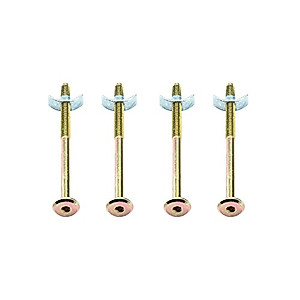 M6 Threaded Half Moon Mini Luna Washers with 100mm Furniture Connecting Bolts for Bunk Beds Cots - Set of 8