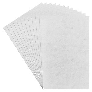 12 Pcs Felt Fabric Sheets, 1mm Thick Soft Felt Sheets for Crafts, 7" x 11" Craft Felt Square for DIY and Sewing Projects, White