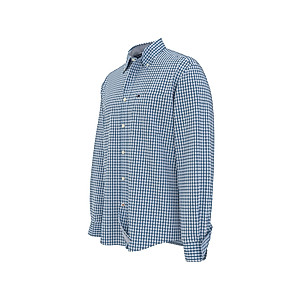Tommy Hilfiger Men's Long Sleeve Casual Button Down Shirt in Classic Fit, Blooming Blue