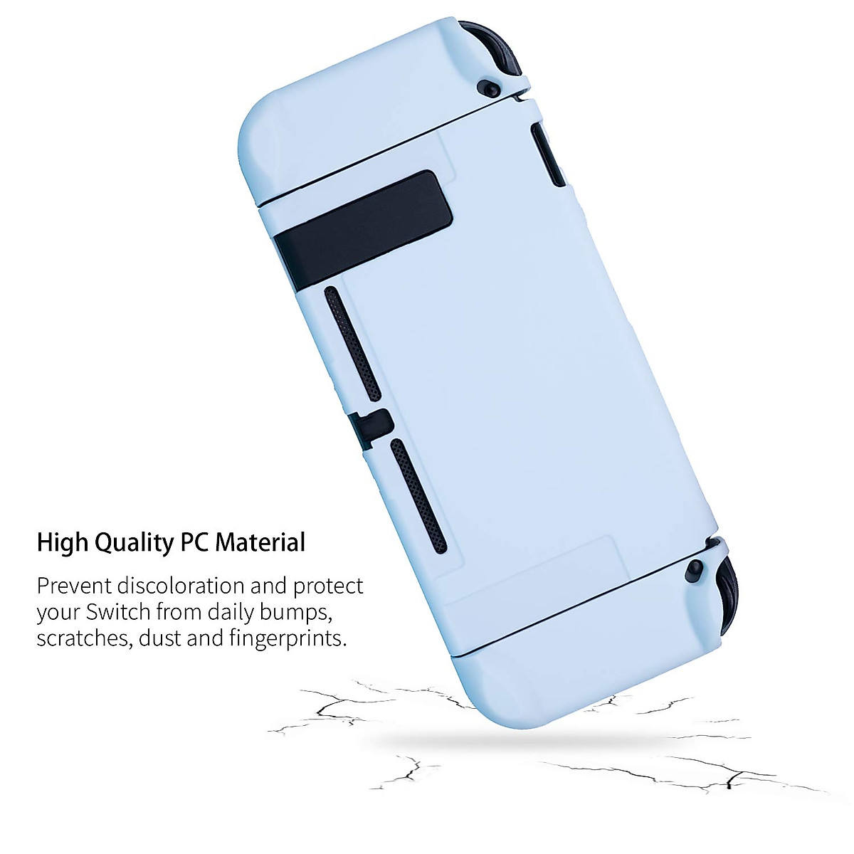 GeekShare Switch Protective Case Slim Cover Case for Switch and Joy Con - Shock-Absorption and Anti-Scratch (Blue)