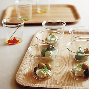 KINTO 45152 Non-Slip Tray, 12.6 x 9.4 inches (320 x 240 mm), Teak