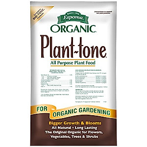 Espoma Organic Plant-Tone 5-3-3 Natural & Organic All Purpose Plant Food; 50 lb. Bag; The Original Organic Fertilizer for All Flowers, Vegetables, Trees, and Shrubs