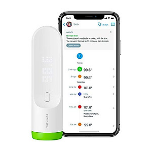 Withings Thermo – Contactless Smart,Digital Thermometer Forehead, No touch, Baby thermometer, Infant thermometer, Toddler & Adults, FSA-Eligible