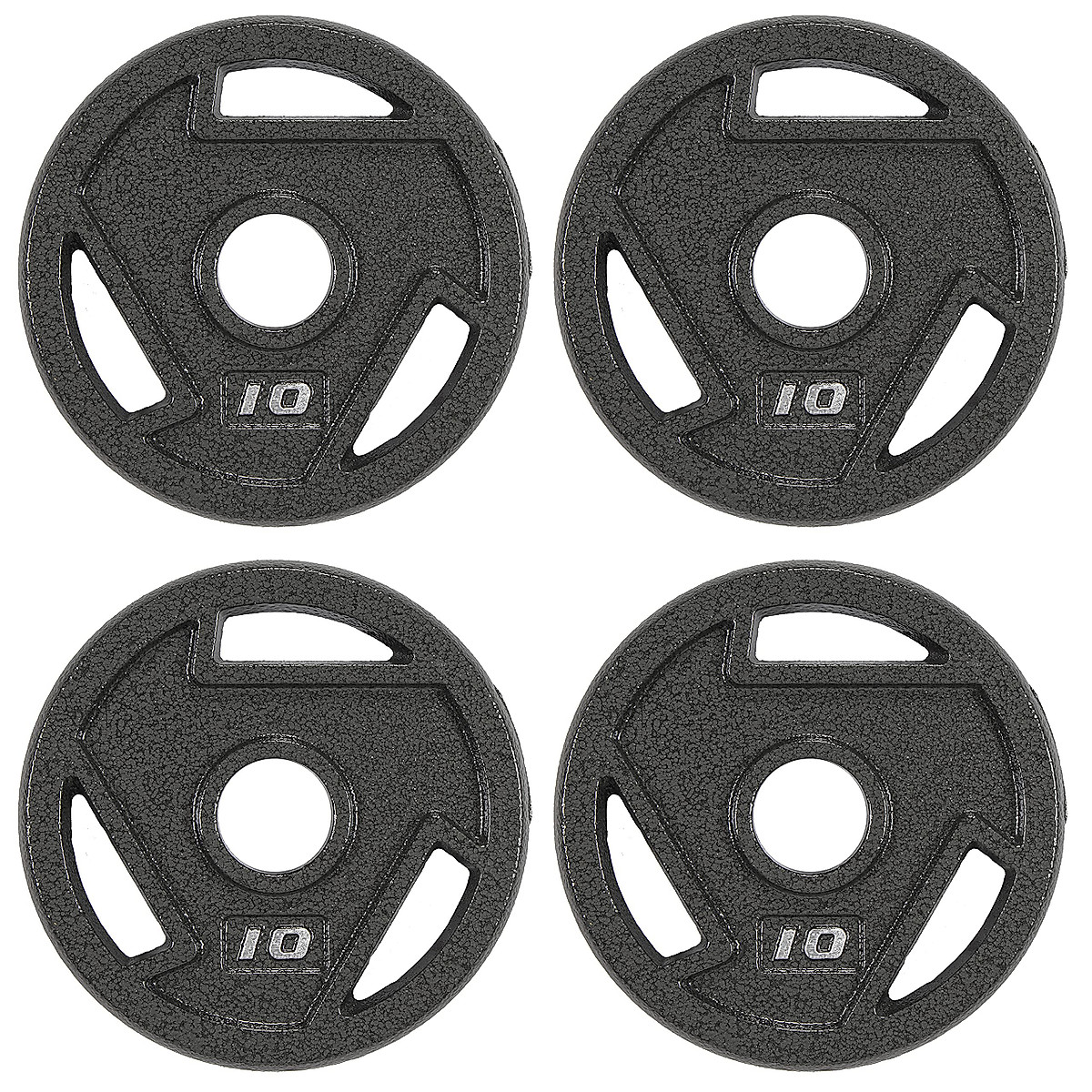 BalanceFrom Powergainz Olympic 2-Inch Cast Iron Plate Weight Plate for Strength Training and Weightlifting,Black POG-AT2IN-10X4