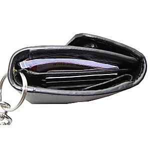 Juzar Tapal Collection Bifold Leather Wallet for Men with ID Window and Zipper Pocket, RFID Blocking, Thick and Durable Credit Card Holder (J277LCB-Long Chain Wallet)