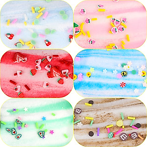 12 Pack Cloud Slime Kit Two-Toned Fidget Toy, Educational Slime Toys, Birthday Gifts Prize Party Favors for Girl Boys Kids 6 7 8 9 10 11 12