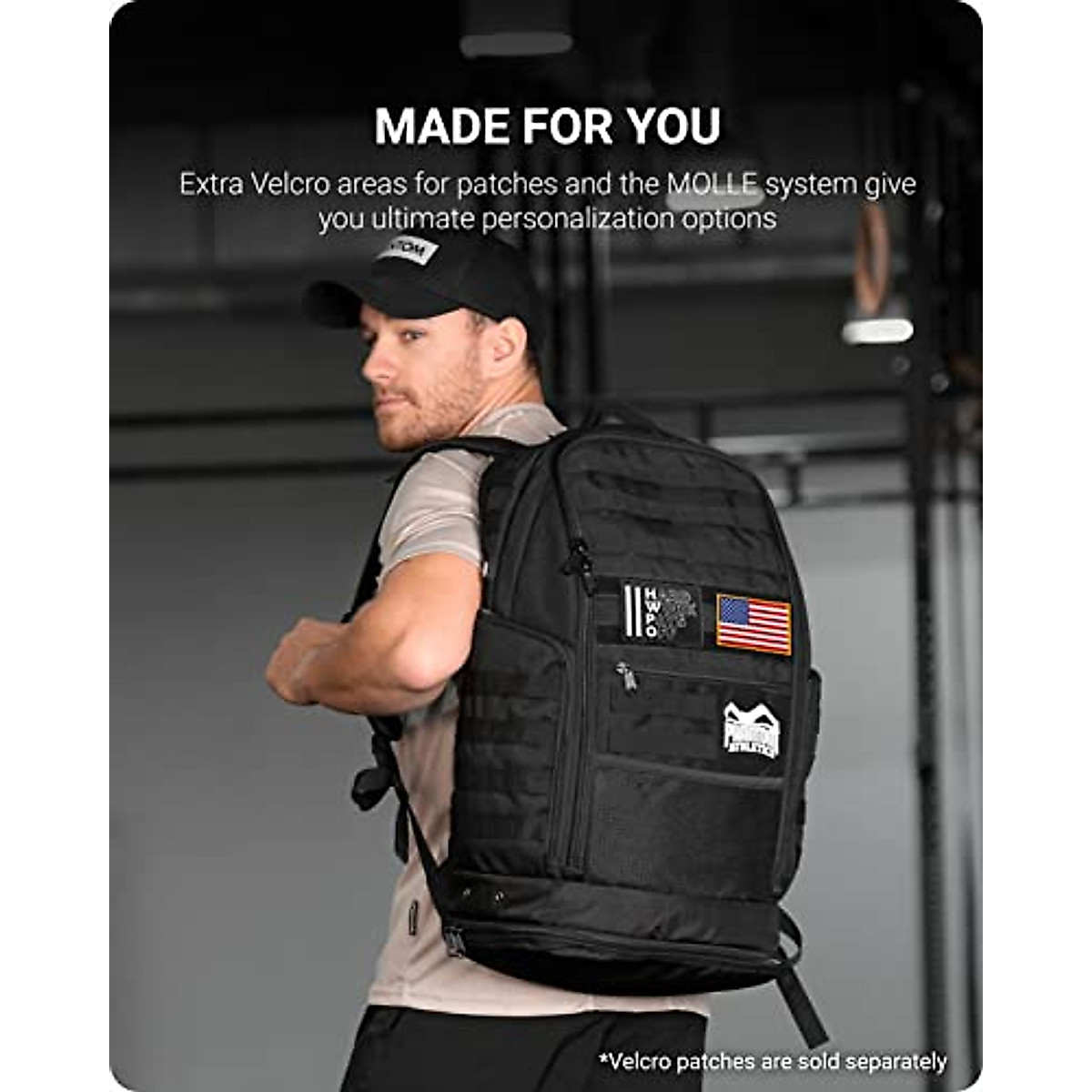 Phantom Athletics Gym Backpack - Sports MMA Boxing BJJ - Men Bag Tactical Black