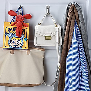 Taozun Towel Hook - Self Adhesive Hooks Bathroom Hooks Stainless Steel Robe Coat Hook 4-Packs