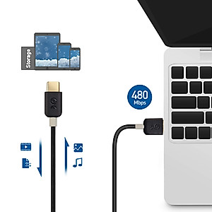 Cable Matters 3-Pack USB to USB C Charging Cable 3.3 ft with 3A Fast Charging in Black for iPhone 16/15, Samsung Galaxy S23 Ultra, S23, S22, Note 20, LG G8, Google Pixel 7a, iPad Pro, Nintendo Switch