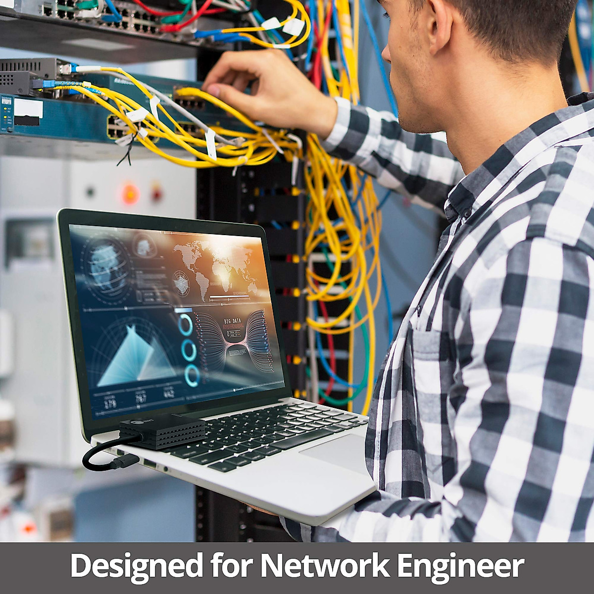 SIIG USB-C to Fiber Optic Adapter, 1000Base-SX/LX Compatible, Full/Half Duplex, Wake-on-LAN, LPM Power Saving