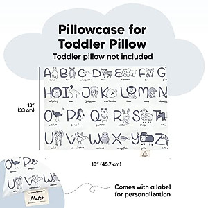 KeaBabies Toddler Pillow with Pillowcase and Toddler Pillowcase for 13X18 Pillow - 13X18 Soft Organic Cotton Toddler Pillows for Sleeping - Organic Toddler Pillow Case for Boy, Kids