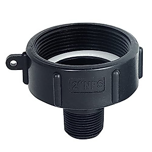 DVECUE 275 330 Gn IBC Tote Adapter Tank Drain Adapter 2inch Fine Thread NPT X 3/4" Male Garden Hose 2 Pieces