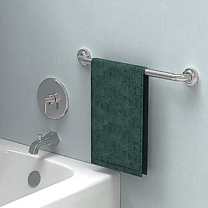 SAFETY+BEAUTY Decorative Stainless Steel Grab Bar with Knurled Anti-Skid Grip, ADA Compliant 500lbs Supporting, Chrome, 24in