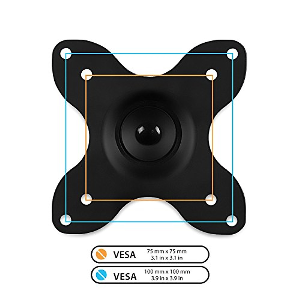 Mount-It! Small TV Monitor Wall Mount Arm | VESA Wall Mount Bracket | Fits 19 20 21 22 23 24 25 26 27 Inch Display Screens | 75 100 VESA and RV Compatible | Tilts and Swivels | Holds up to 40 Pounds