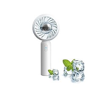 SpaLoo Portable Handheld Fan, Rechargeable Air Conditioner Fan, 3 Speed Adjustable Cooling Fans That Blow Cold Air, Gifts For Women Men Travel/Camping/Outdoor