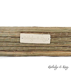 Rutledge & King Rattan Dog Bed - Dog Couch - Dog Cot - Dog Bed - Dog Sofa / Dog Pillow - Cute Dog Bed - Dog Couch Bed - Dog Beds & Furniture (Natural)