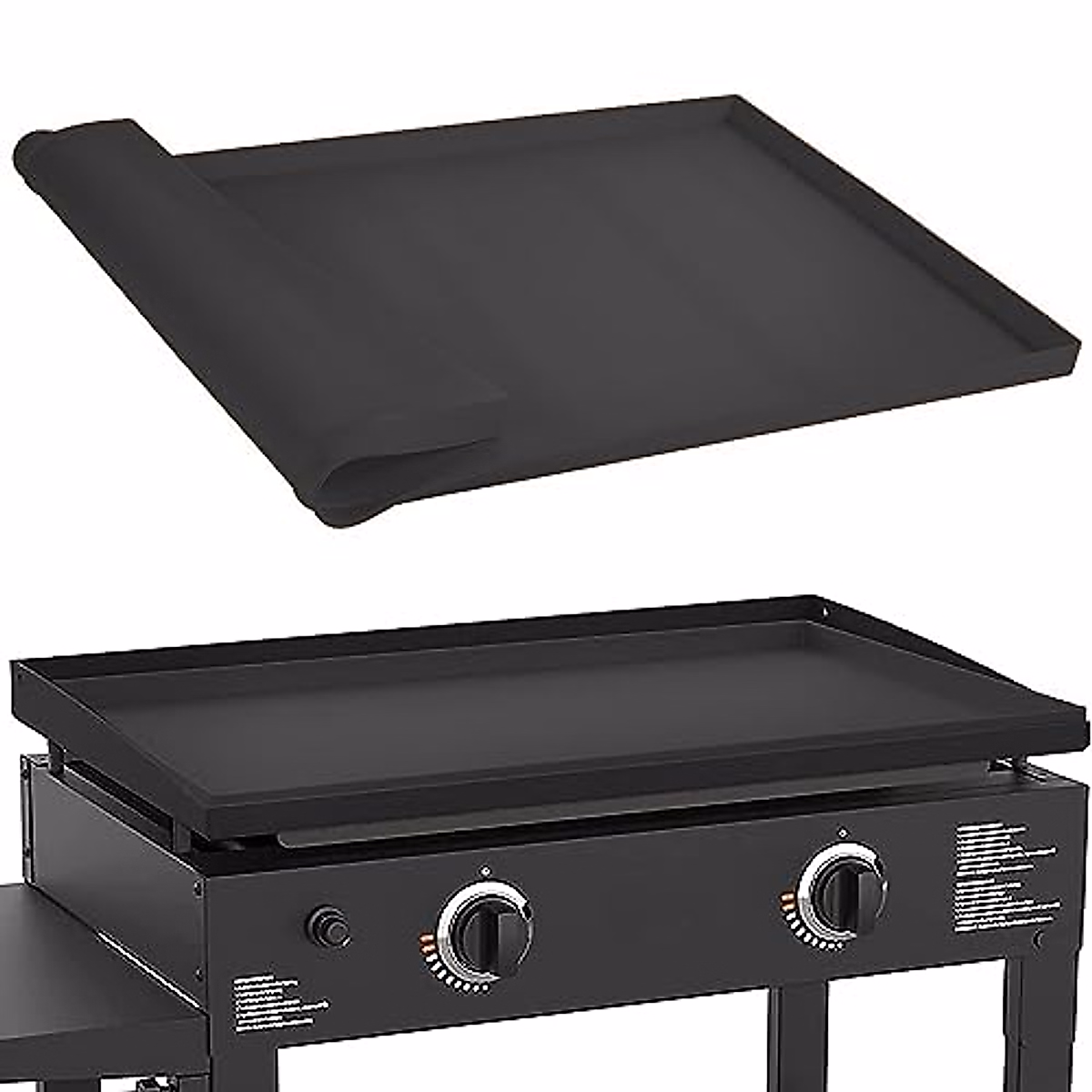 Ezebesta Silicone Griddle Mat for Blackstone 28 Inch Griddle，Protective Cover Mats Blackstone Griddle Top，Covers for Blackstone Protector Outdoor-Black